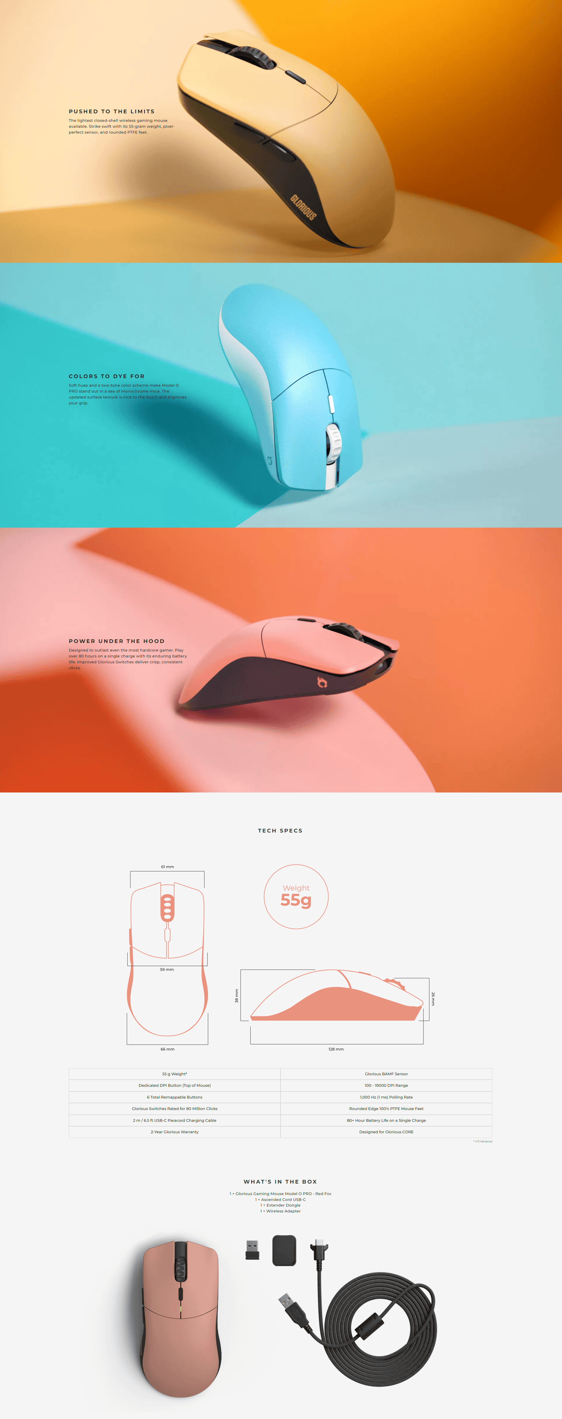 เมาส์ Glorious Model O Pro Wireless Forge Mouse